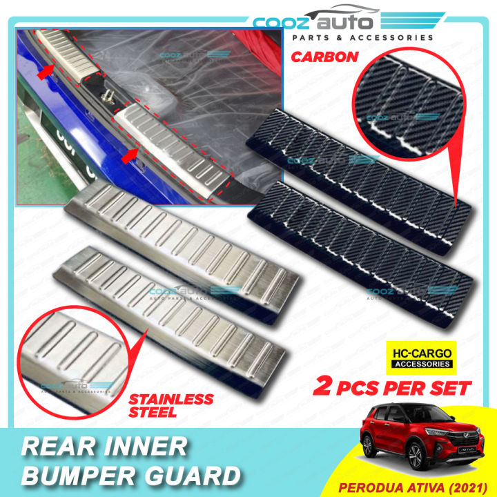 Perodua Ativa Rear Bumper Inner Guards Trunk Lid Protector Stainless ...