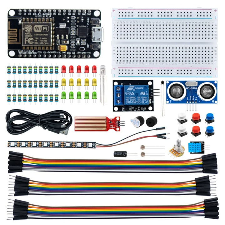 LAFVIN WiFi ESP8266 Development Board Starter Kit for IoT Breadboard Wifi Sensor Module Kit for ...