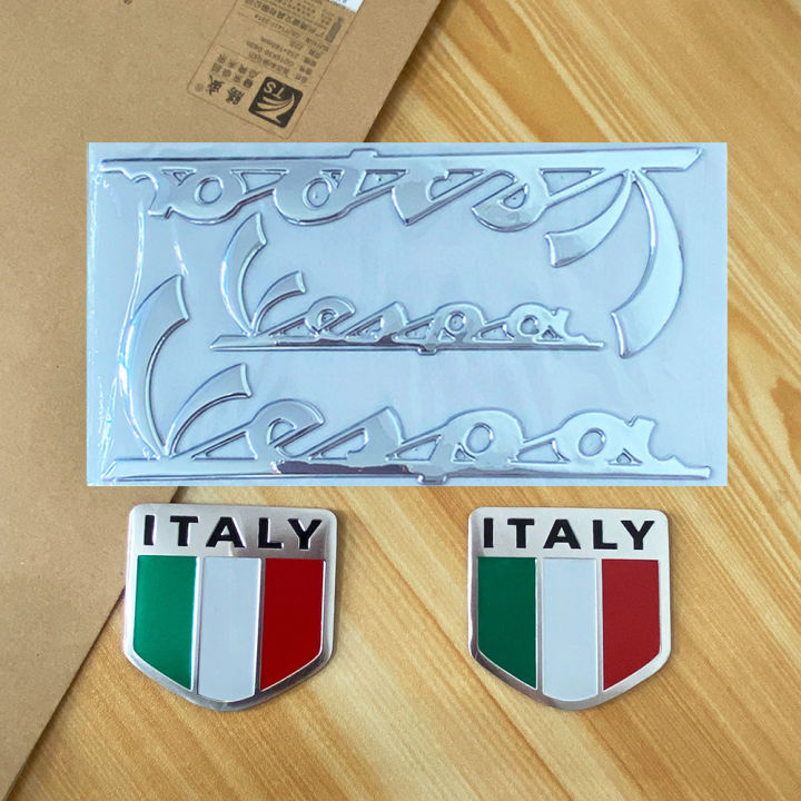3D Car Italian Italy National Flag Sticker Emblem Motorcycle Decal for ...
