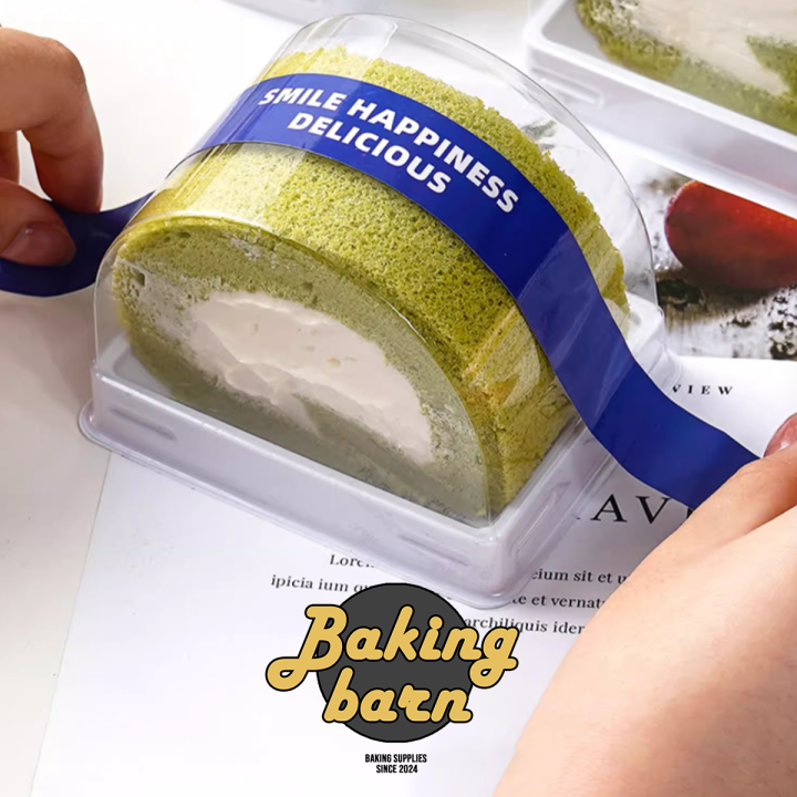 Baking Barn กล่องเค้กโรล กล่องเค้ก (พร้อมสติกเกอร์) 6*9*7.5cm | Lazada ...