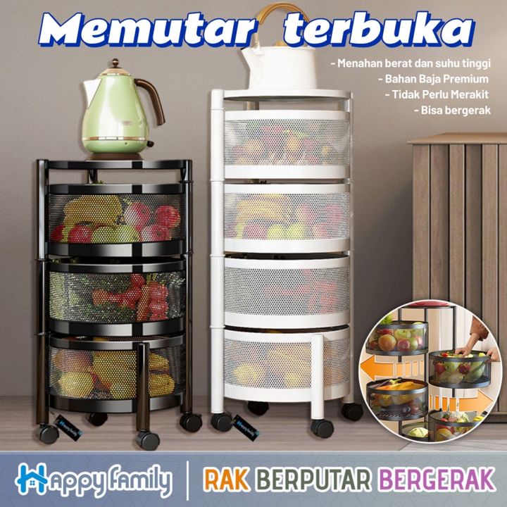 SHENAR - ASTRO - Rak Susun Besi Dapur Serbaguna Tingkat Model Bulat ...