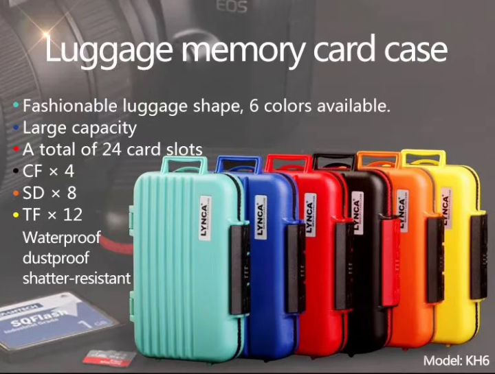 Waterproof CF SD TF Memory Card Case Holder bag For canon nikon for ...