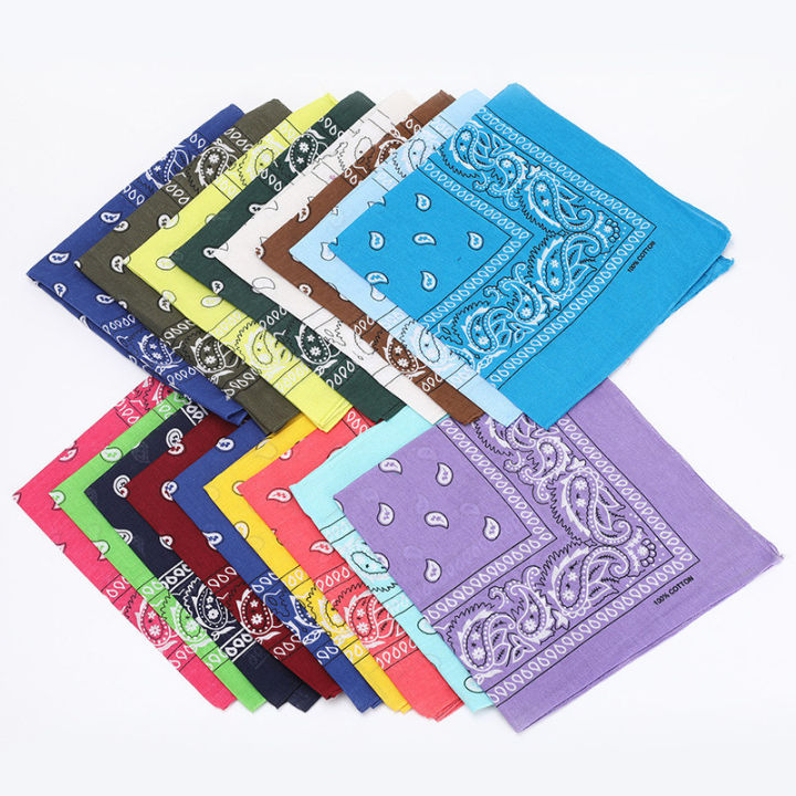 Fashionable Hip-Hop Scarves Bandana Paisley Printed 55cm Head Wrap Head ...