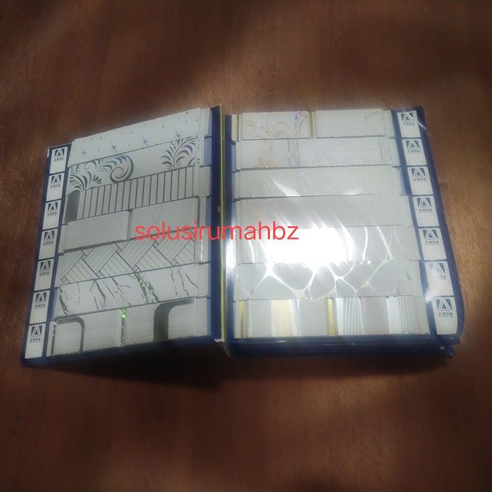 katalog plafon pvc contoh asli plastik catalog kartu warna color card ...