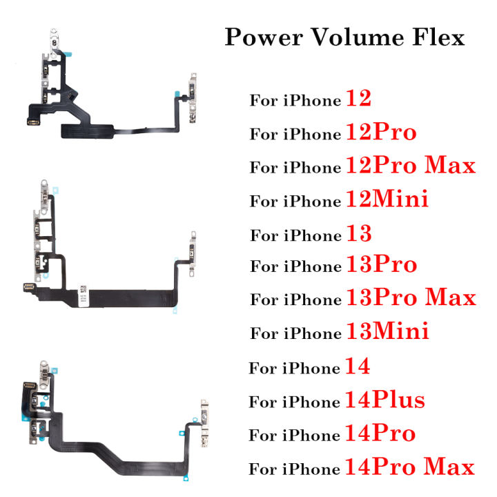 1pcs NEW For iPhone 12 13 14 Plus Pro Max Mini Power On Off Volume Up ...