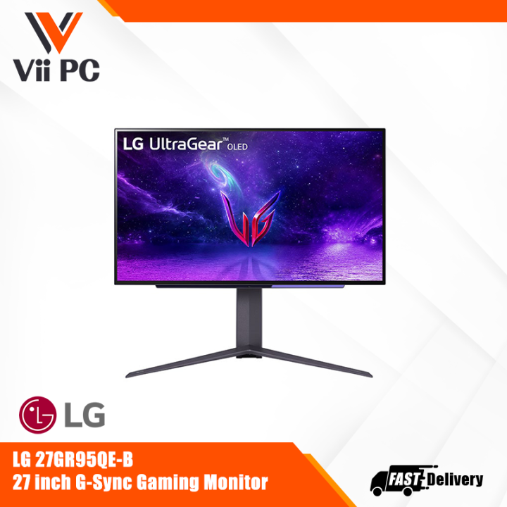 LG 27GR95QE-B 27 Inch UltraGear OLED Gaming Monitor QHD with 240Hz Refresh Rate 0.03ms Response ...