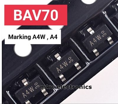 (10ตัว) BAV70 , Marking A4W , A4 , SOT-23 High-speed switching diodes 0.2A 70V | Lazada.co.th