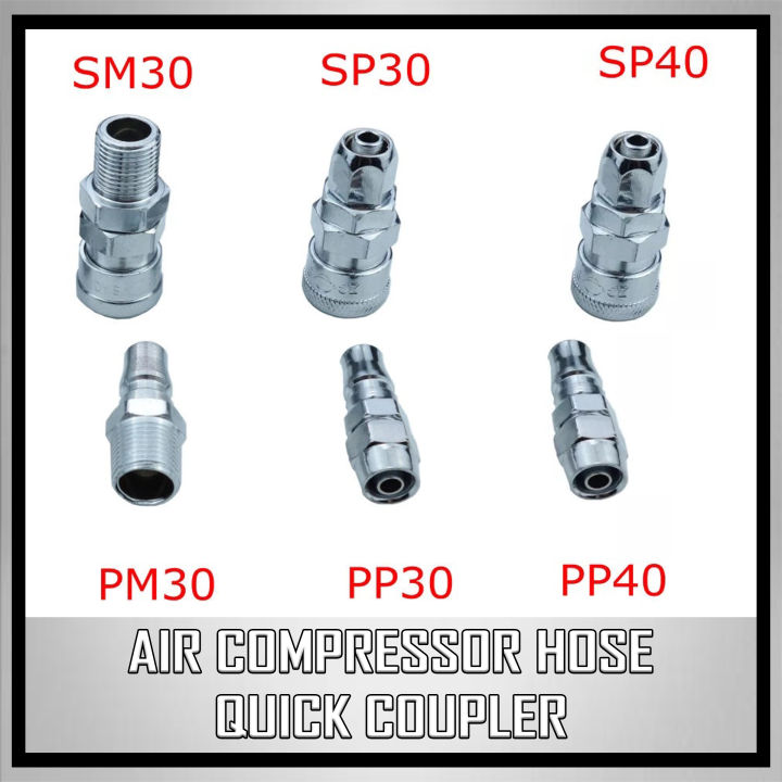 FITTINGS AIR COMPRESSOR HOSE QUICK COUPLER (SM-30 / PM-30 / SP-30 / SP ...