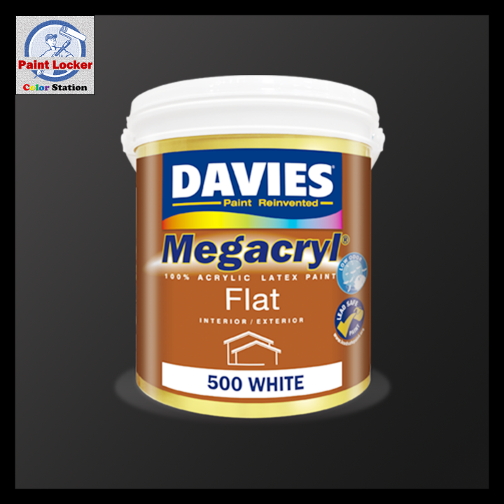 Davies Megacryl Flat Latex White (Self-Priming) - 4 Liters | Lazada PH