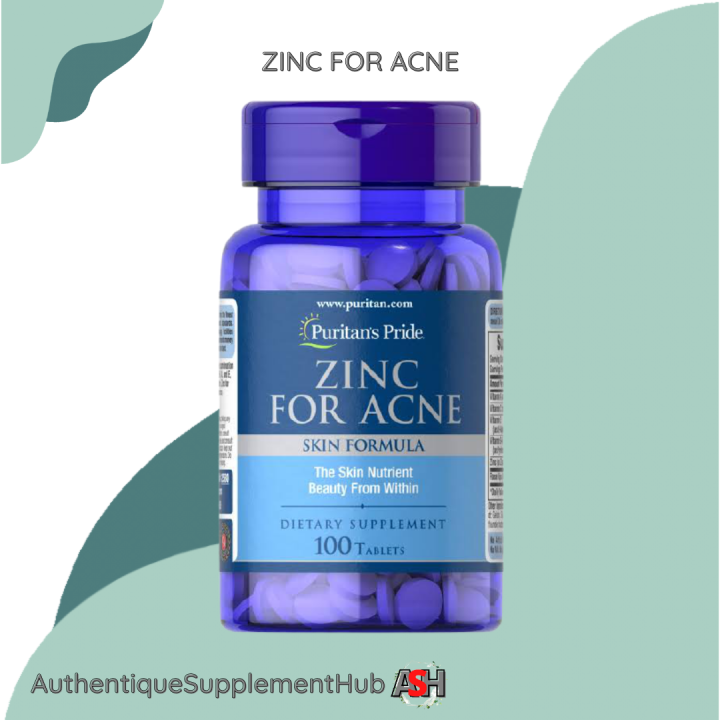 Puritan’s Pride Zinc for Acne Skin Formula 100 Tablets | Lazada PH