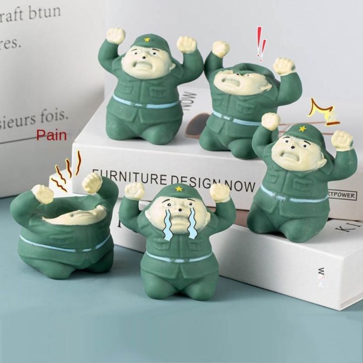 RUNZ Raise Hand Man Pinch Toy Human Shape Soft Pressure Relief Toy Pop ...