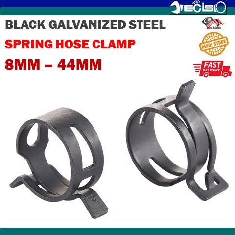Black Galvanized Steel Spring Hose Clamp Hose Clip (8mm - 44mm) | Lazada