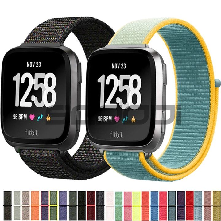สายผ้าไนลอนสำหรับFitbit Versa 2 /Lite/Versaนาฬิกายี่ห้อฉลาดเปลี่ยน ...