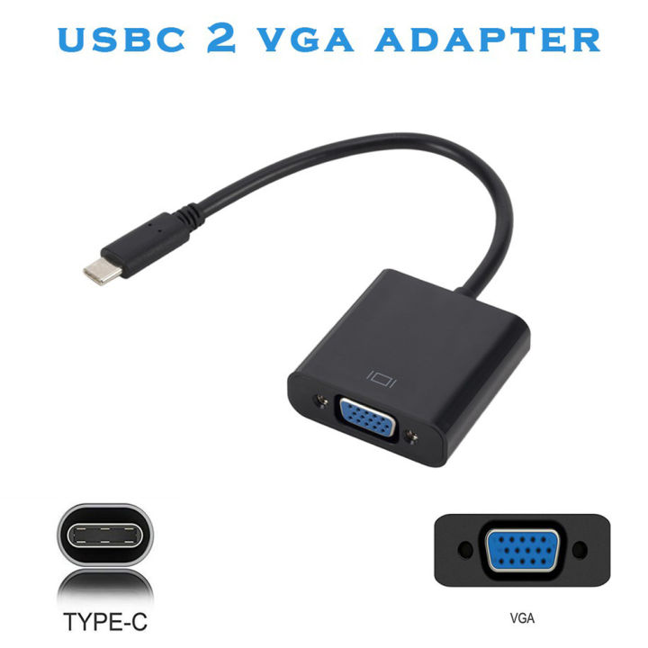 Type C to Female VGA Adapter Cable USBC USB 3.1 to VGA Adapter For ...