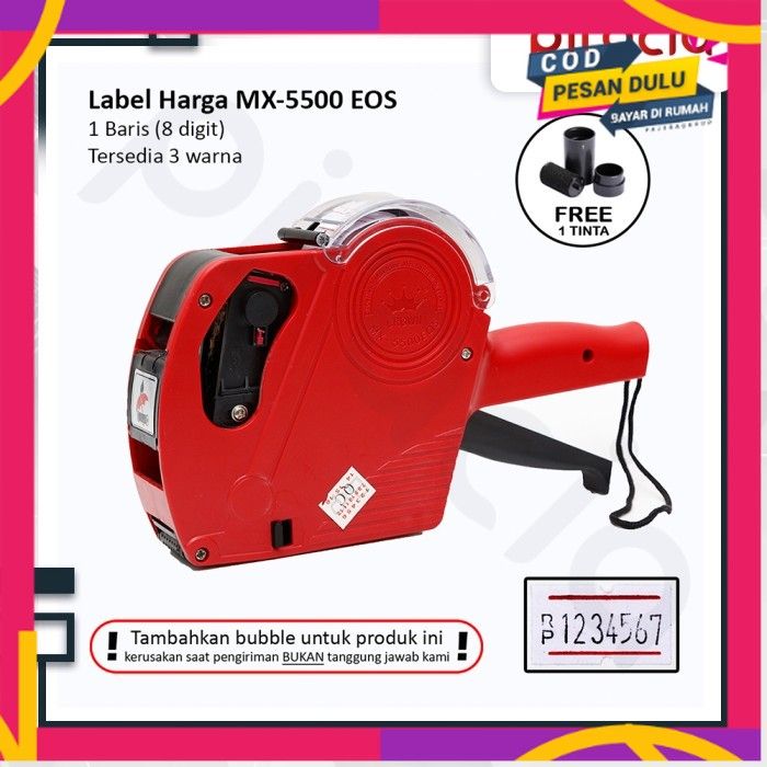 MESIN ALAT LABEL HARGA MX 5500 EOS 1 BARIS - NO BUBBLE, +0 ROLL ...