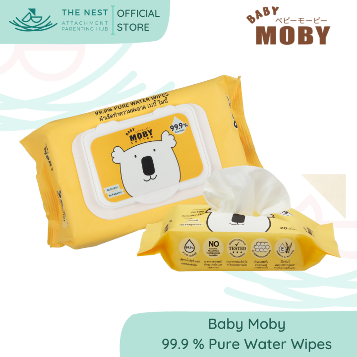 Baby Moby 99.9% Pure Water Wipes | Lazada PH