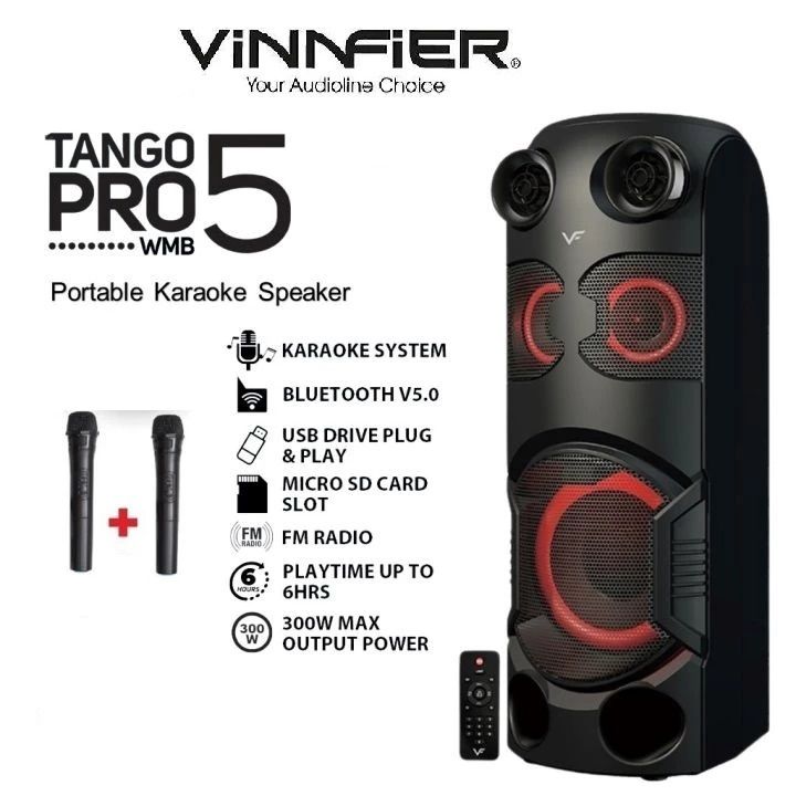 Vinnfier Tango Pro 5 WMB 2023 Version Portable Karaoke Bluetooth Speaker | Lazada