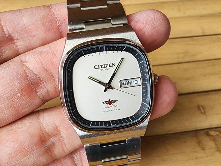 นาฬิกา Citizen automatic สภาพใหม่ จากปี 1970 สภาพสวยมากๆ หน้าปัดสีเงิน ...