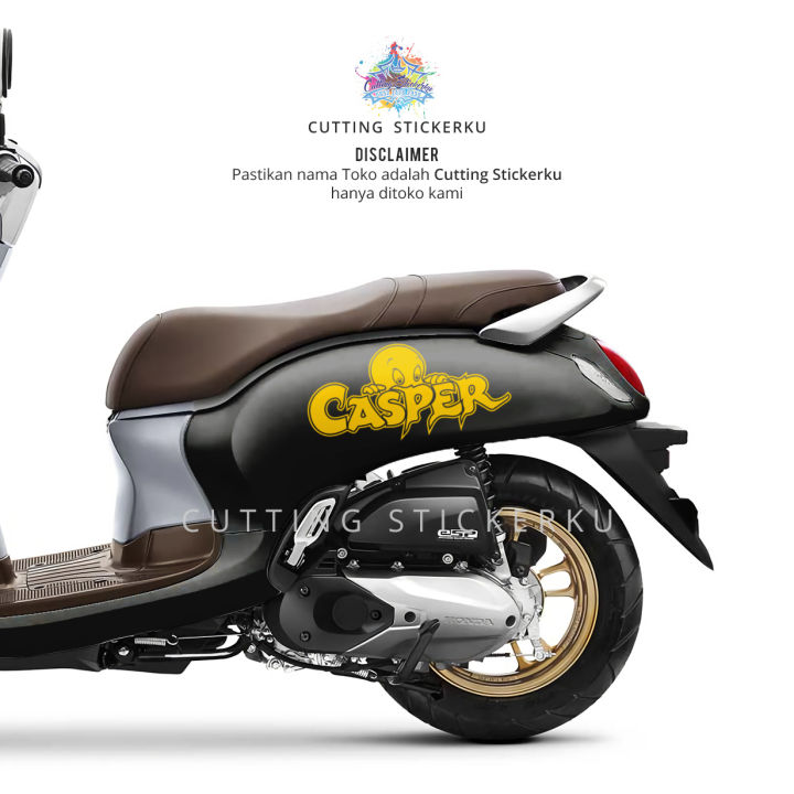 Casper Cutting Sticker Variasi Motor Mobil Matic 3D Jepang Tulisan ...