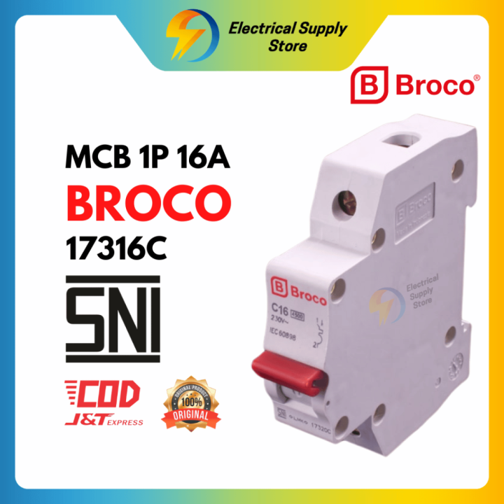 MCB BROCO 17316C- MCB C 16A | Lazada Indonesia