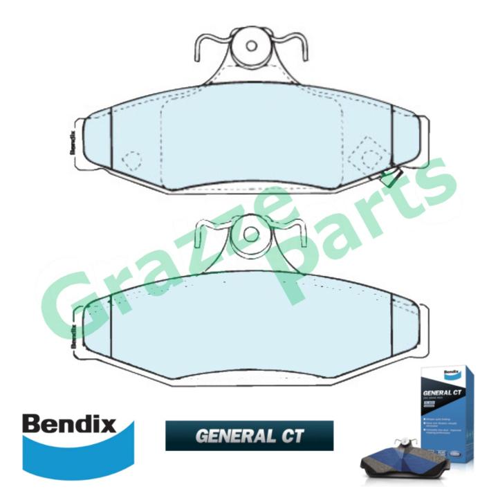 Bendix General CT Disc Brake Pad Front for DB1338 Ssangyong Korando KJ ...