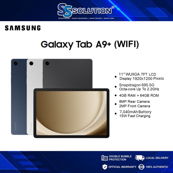 Samsung Galaxy Tab A9+ WIFI (X210) 4GB RAM + 64GM ROM - 11"inch I 8MP Camera I Charging 15W ...