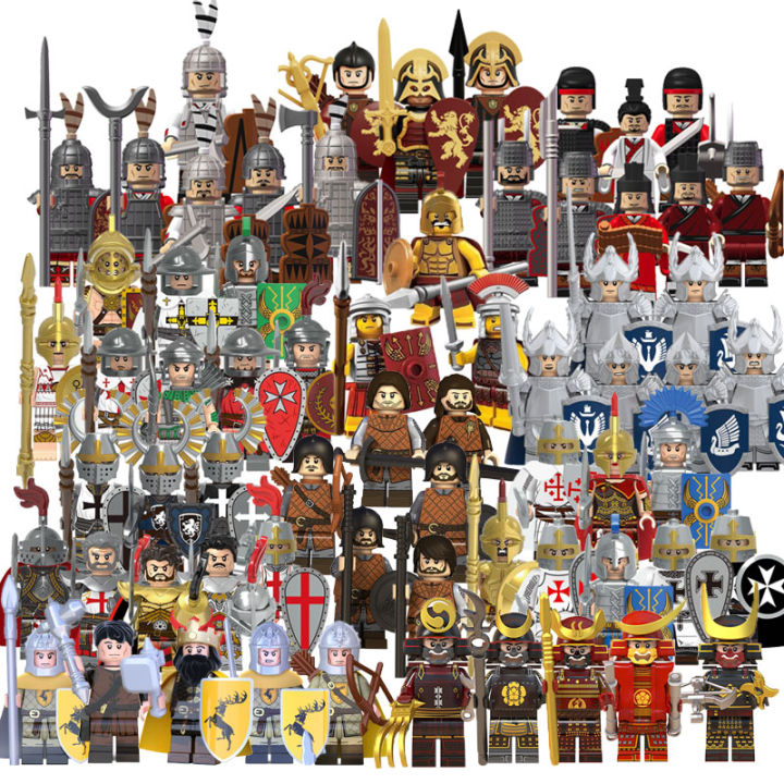 Ancient Knights Minifigures Spartan Knights Templar Roman Qin Dynasty ...