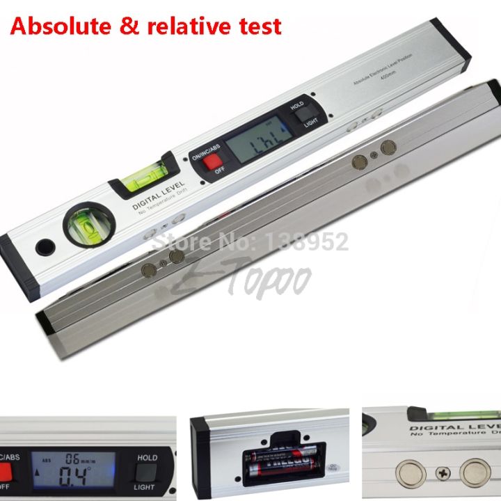 400Mm 16Inch Red Digital Angle Finder Level 360 Degree Range Spirit ...