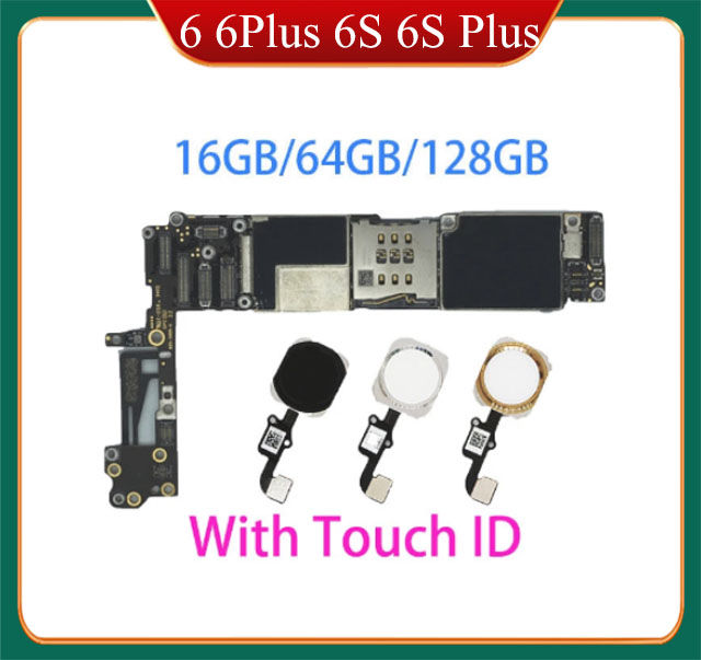 Original Factory Clean iCloud Motherboard For 6 6 Plus 6S 6S Plus logic board mainboard With ...