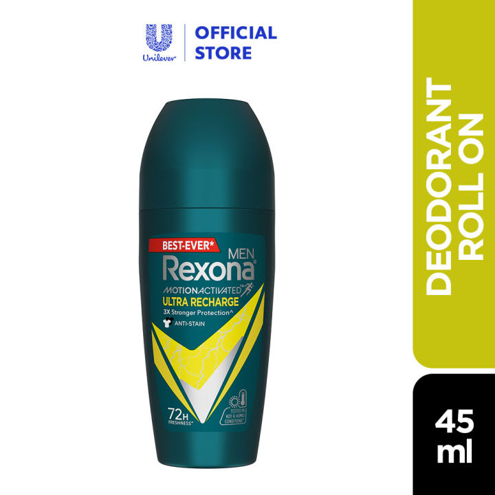 Rexona Men Roll On Deodorant Ultra Recharge 45ml | Lazada