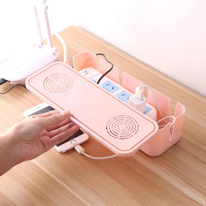 THE 7 DWARVES Cable Cord Organizer Storage Box Cable Management Box ...