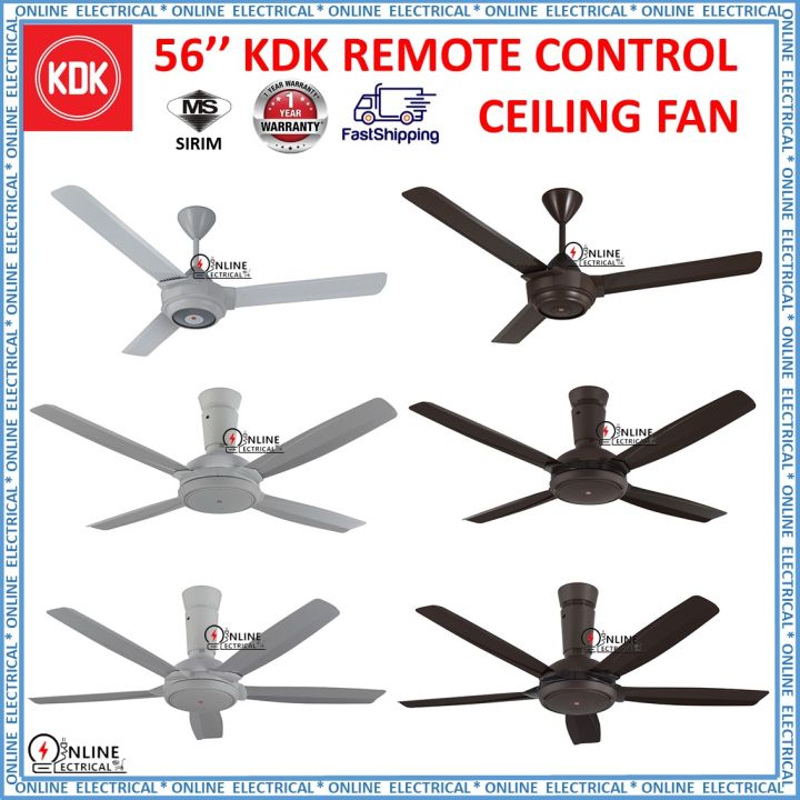 KDK 56'' REMOTE CONTROL CEILING FAN ( 3 BLADE / 4 BLADE / 5 BLADE ...