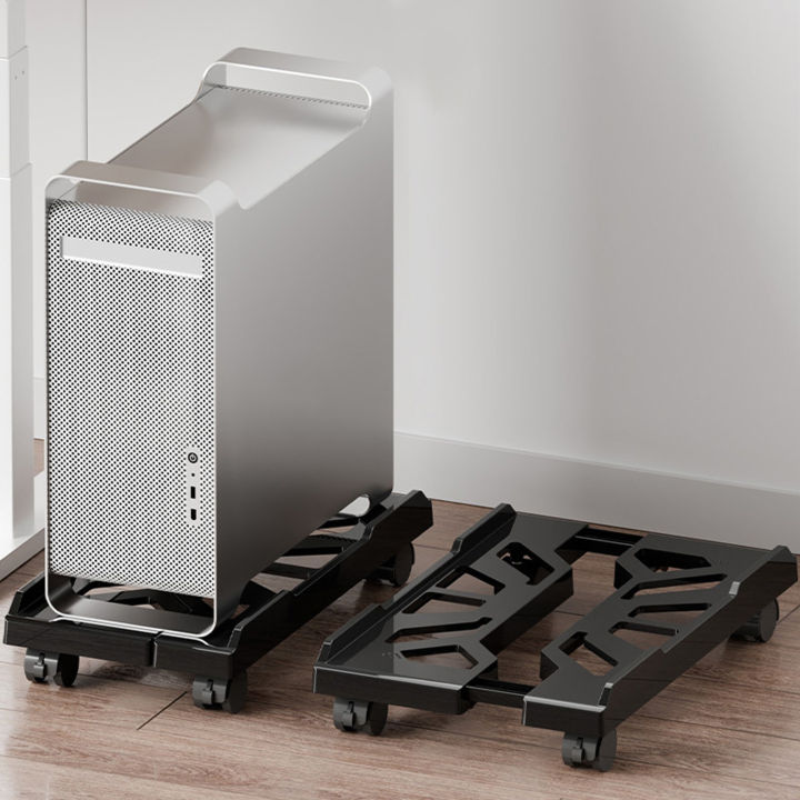 Adjustable Computer Tower Stand PC Riser with Wheels Mobile CPU Holder ...