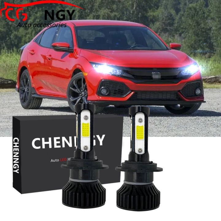 New ชุดหลอดไฟหน้าฮาโลเจน LED V4 6000K สีขาว แบบเปลี่ยน สําหรับ Honda ...