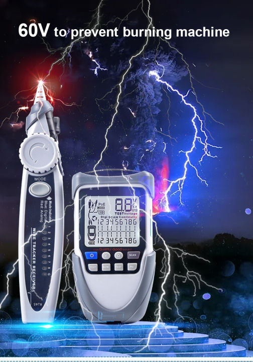 Et613 Et612 Detector Digital Line Finder Network Telephone Wire Tracker Lan Network Cable Tester