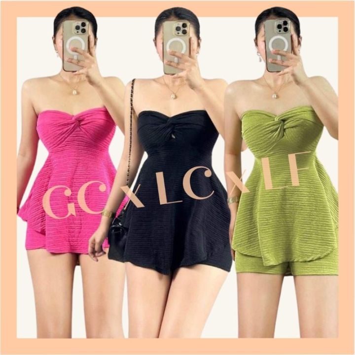 LC ASTRID Twisted Non-Padded Tube Top Stretchable Short Terno Bark ...
