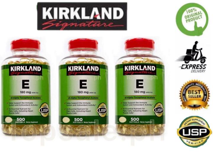 ( Set of 3 )NEW Kirkland Signature Vitamin E 400 I.U. 500 Softgels. | Lazada PH