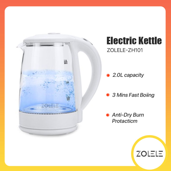 ZOLELE ZH101 Electric Kettle Fast Heating with High-Strength Glass and ...