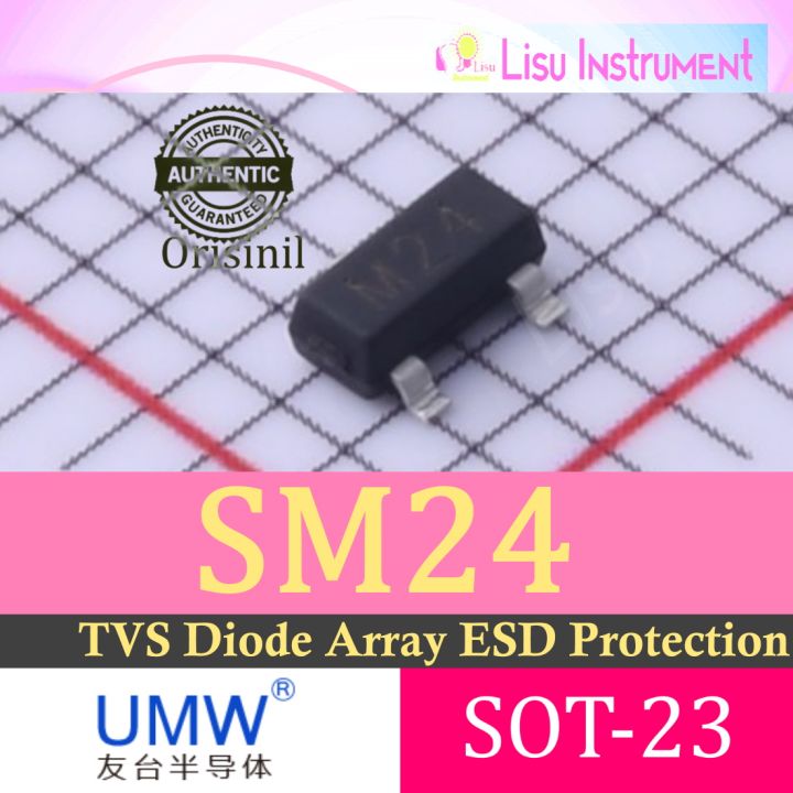 SM24 M24 TVS Diode Array ESD Protection SOT-23 UMW Original | Lazada Indonesia