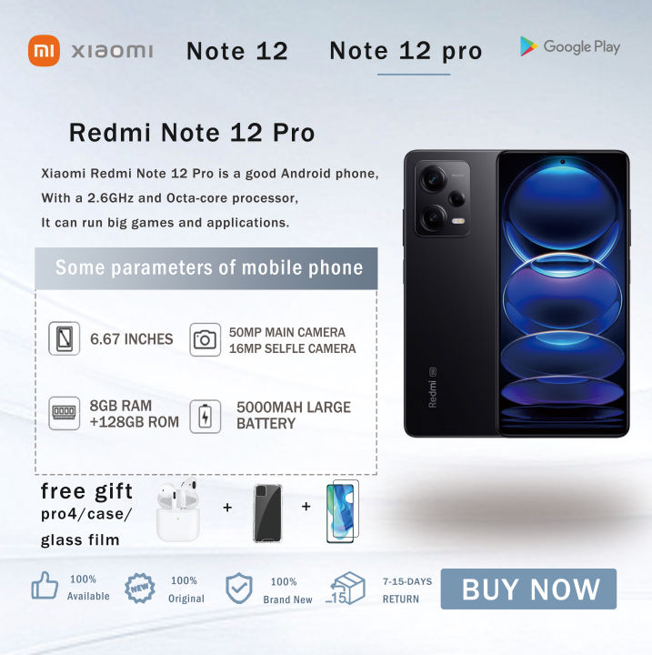 Global rom Xiaomi Redmi Note 12 PRO 5G 8 + 128GB 6.67 "120Hz โอแอลจะแสดง Dimensity 1080 50MP ...