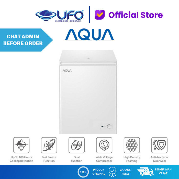 AQUA AQF120MC CHEST FREEZER / FREEZER BOX 100L | Lazada Indonesia