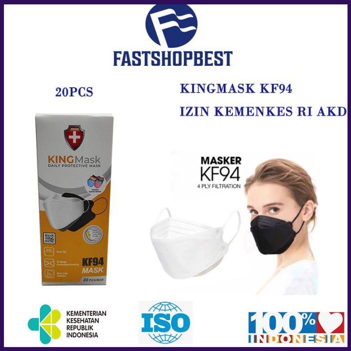 Masker kf94 korea KINGMask 5ply 1box 20pcs premium | Lazada Indonesia