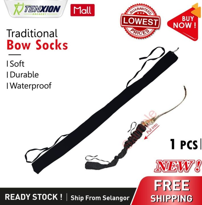TenXion Archery Soft Bow Socks Black Traditional Long Protection ...