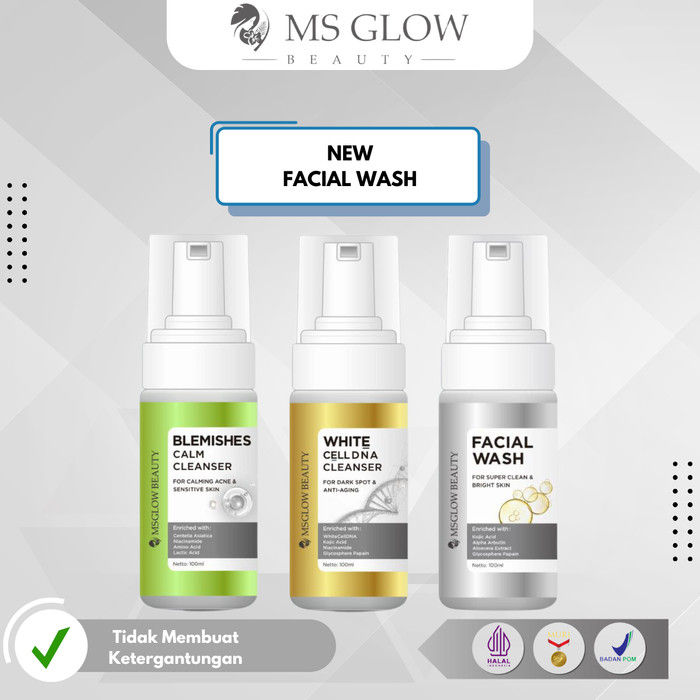 NEW Facial Wash Ms Glow Face Wash For All Skin Type Blemishes Whitecell ...