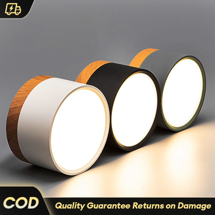 LED Ceiling Light Nordic Minimalist Macaron Solid Wood Downlight Drop ...