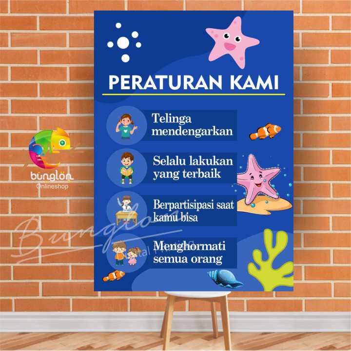 Poster Peraturan Kelas Kami, Aturan Ruang Kelas, Pedoman Kelas, Edukasi ...