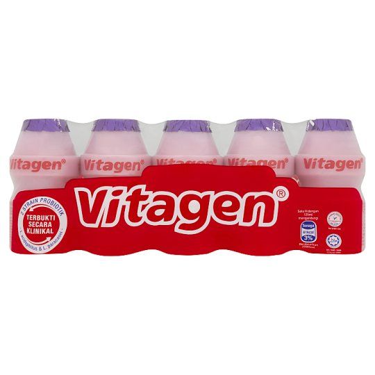 Vitagen Regular – Grape ( 1 row x 5 bottles x 125ml ) | Lazada