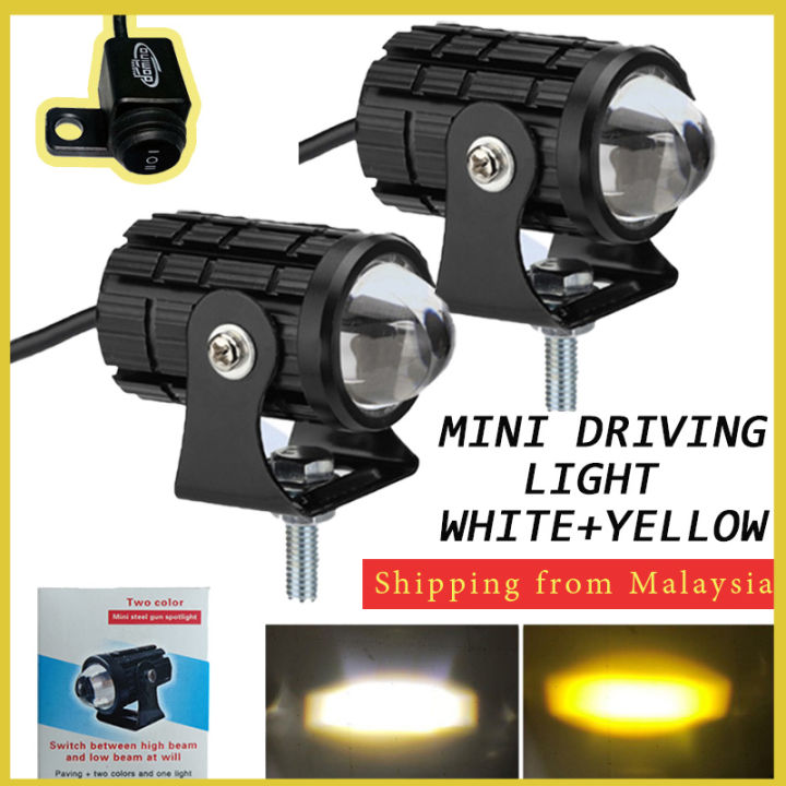 Motorcycle Headlight Mini Driving Light LED Spotlight Waterproof High ...