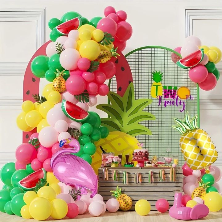 Tropical Balloon Arch Set Garland Hawaiian Beach Summer Party ...
