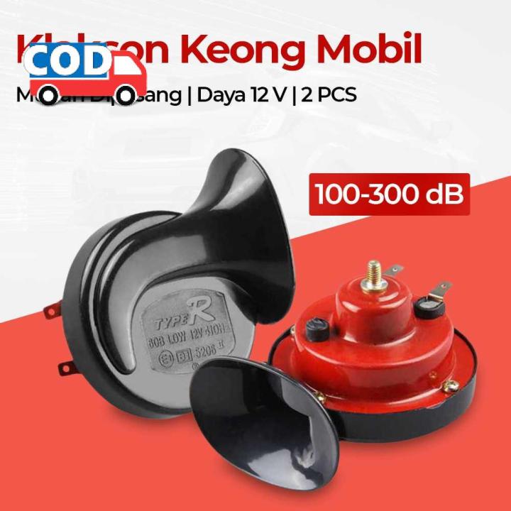 Klakson Keong Mobil Air Horn Truk 12 Volt 100-300 dB 2 PCS Suara ...